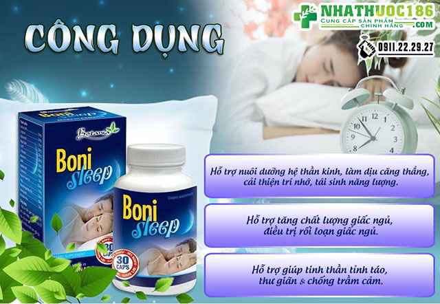 Boni Sleep giúp ngủ ngon chính hãng mua ở đâu? giá bao nhiêu?